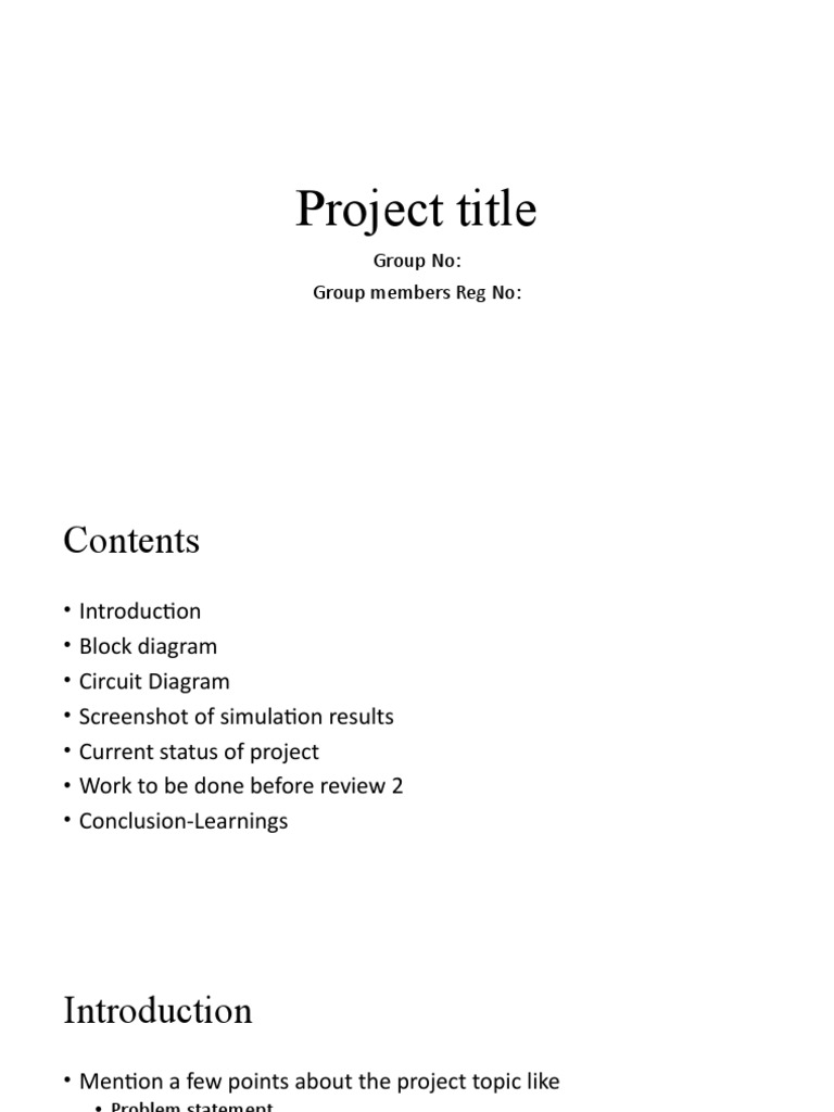 Engineering Project Report Template | PDF | Technology & Engineering