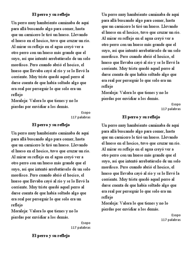 El Perro y Su Reflejo 3º | PDF