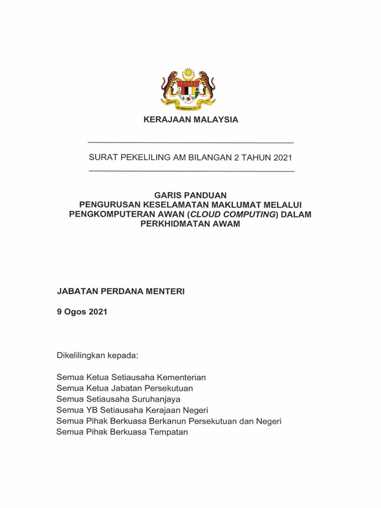 SPA Bil.2 2021 Garis Panduan Pengurusan Keselamatan Maklumat Melalui ... SPA Bil.2 2021 Garis Panduan Pengurusan Keselamatan Maklumat Melalui ...