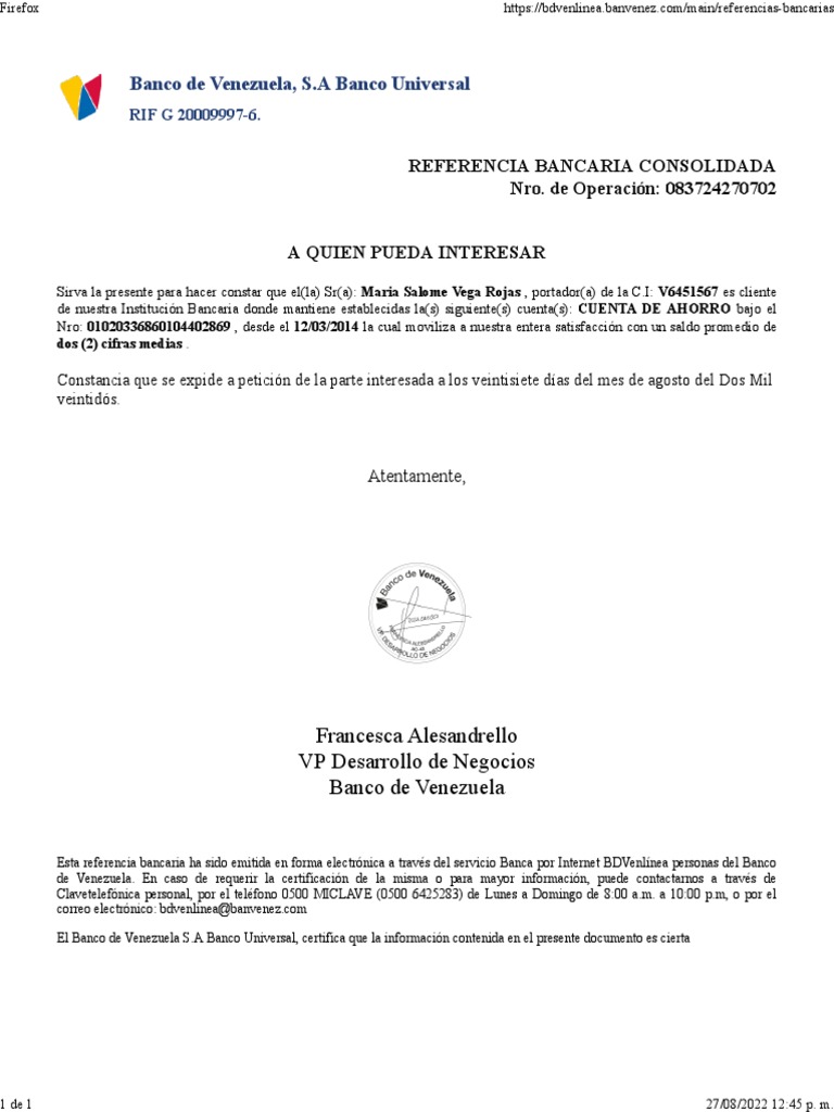 Prof. Salome Vegas BDV | PDF