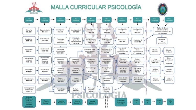 Malla Curricular PSICOLOGIA-1 | PDF | Sicología | Ciencia cognitiva