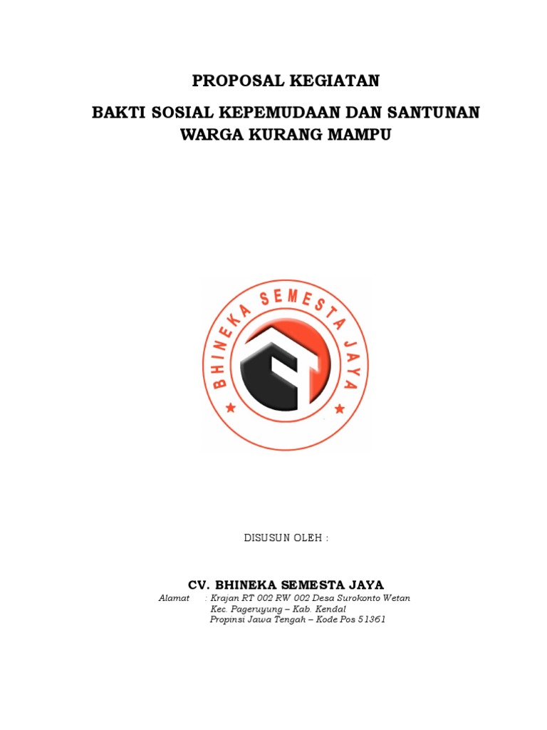 Proposal CSR - Bakti Sosial | PDF