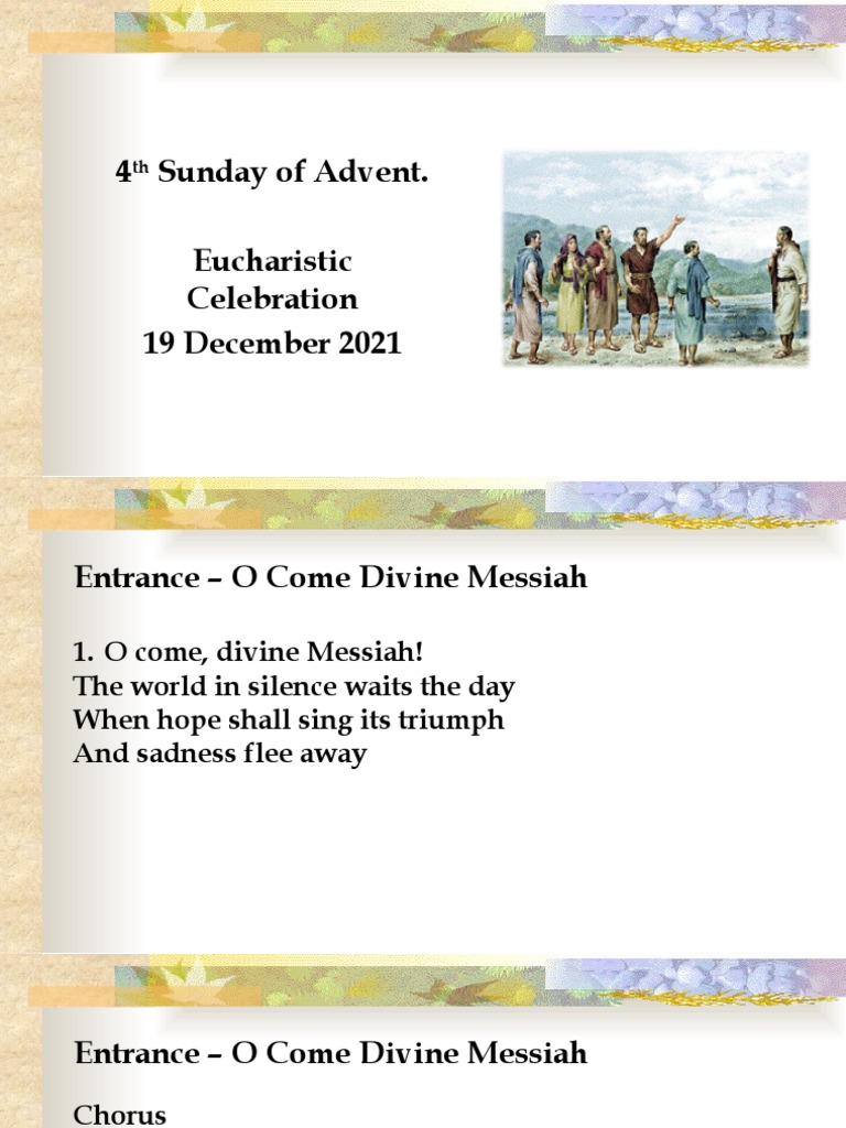 4th Sunday of Advent Mass Program | PDF | Mass (Liturgy) | Eucharist