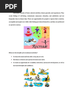 Types and Examples of Recreation Activities | PDF | Recreation | Sports