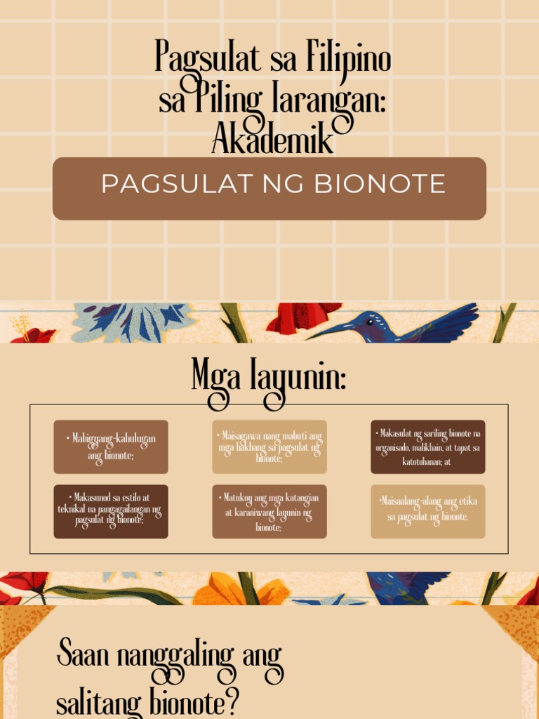 Pagsulat NG Bionote | PDF
