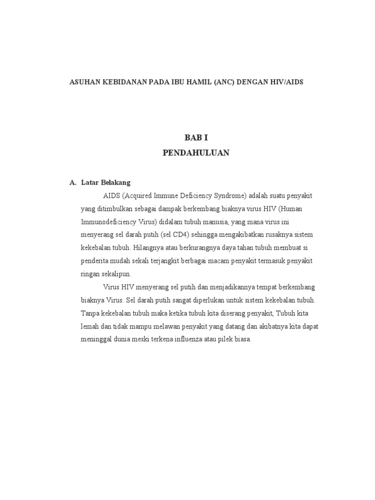 Askeb Anc Pada Hiv Aids | PDF | Pengembangan Diri | Sains & Matematika