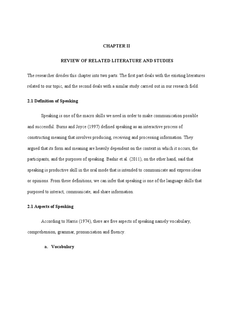 RRL and RRS | PDF | Fluency | Vocabulary