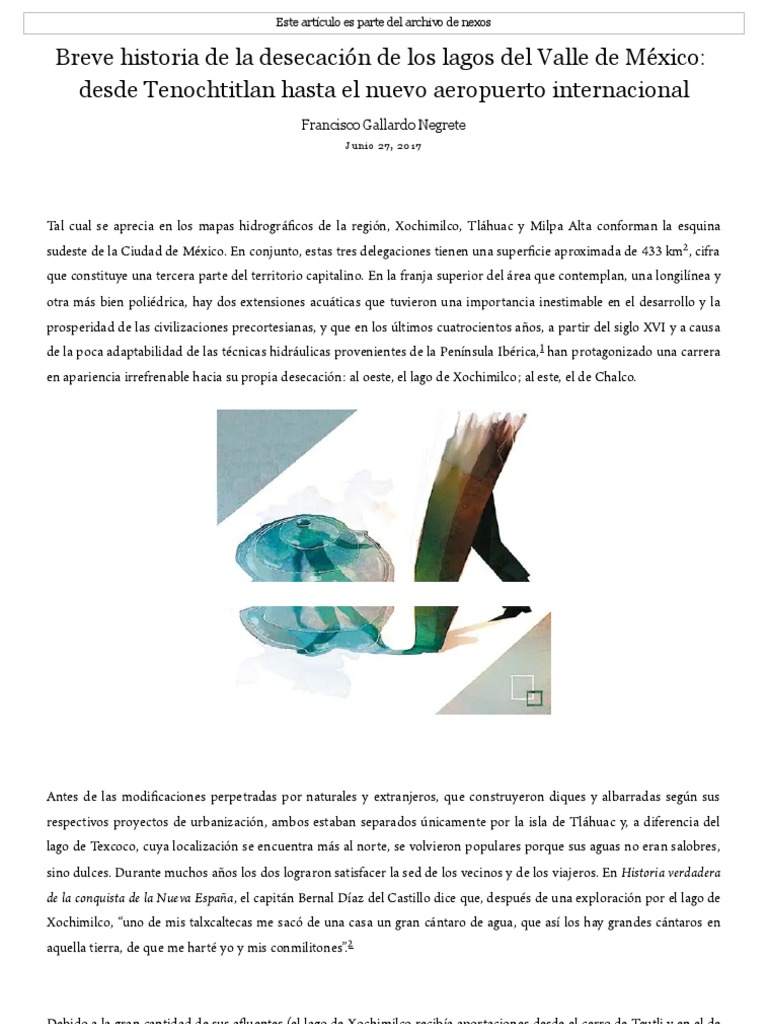 Historia de la desecación en el Valle de México | PDF | México | Hidrología
