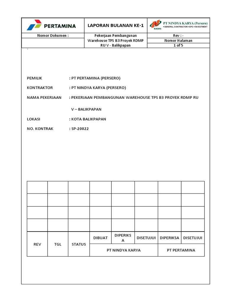 Format Laporan Bulanan | PDF