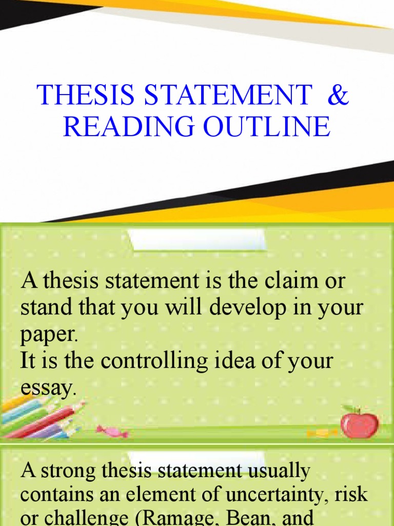 Thesis Statement Reading Outline | PDF | Essays