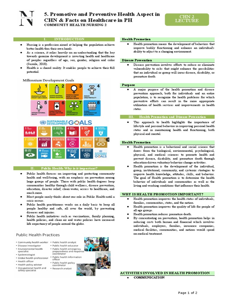 Promotive and Preventive Health Aspect in CHN & Facts On Healthcare in ...