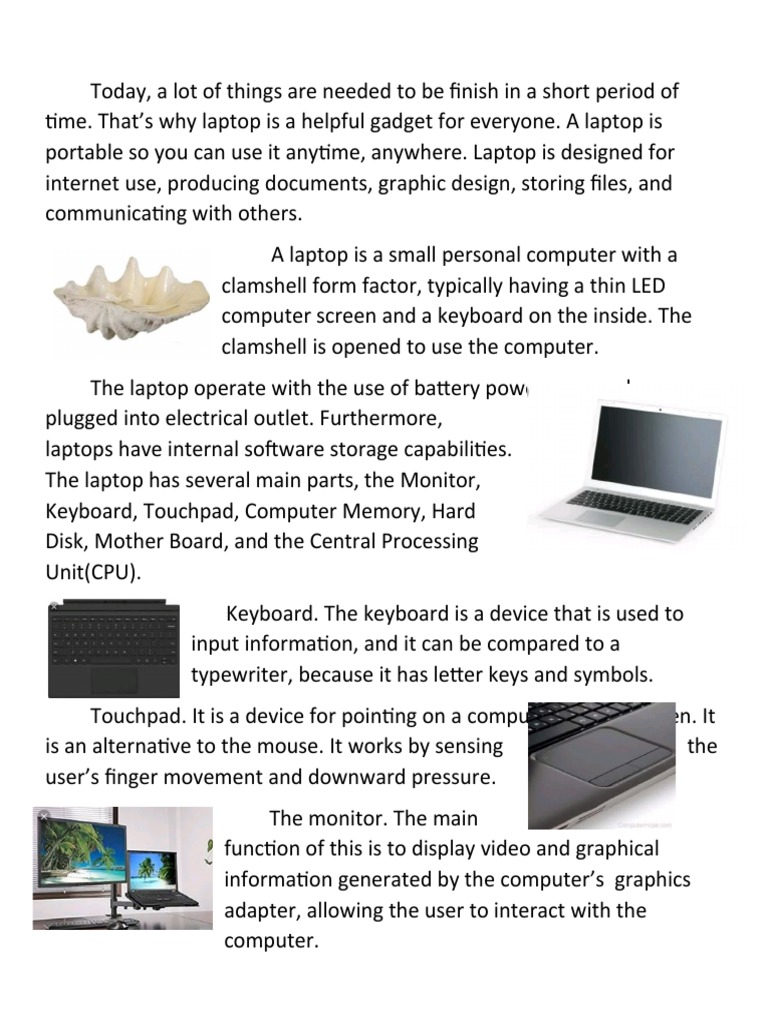 Mechanical Description | PDF | Laptop | Computer Data Storage