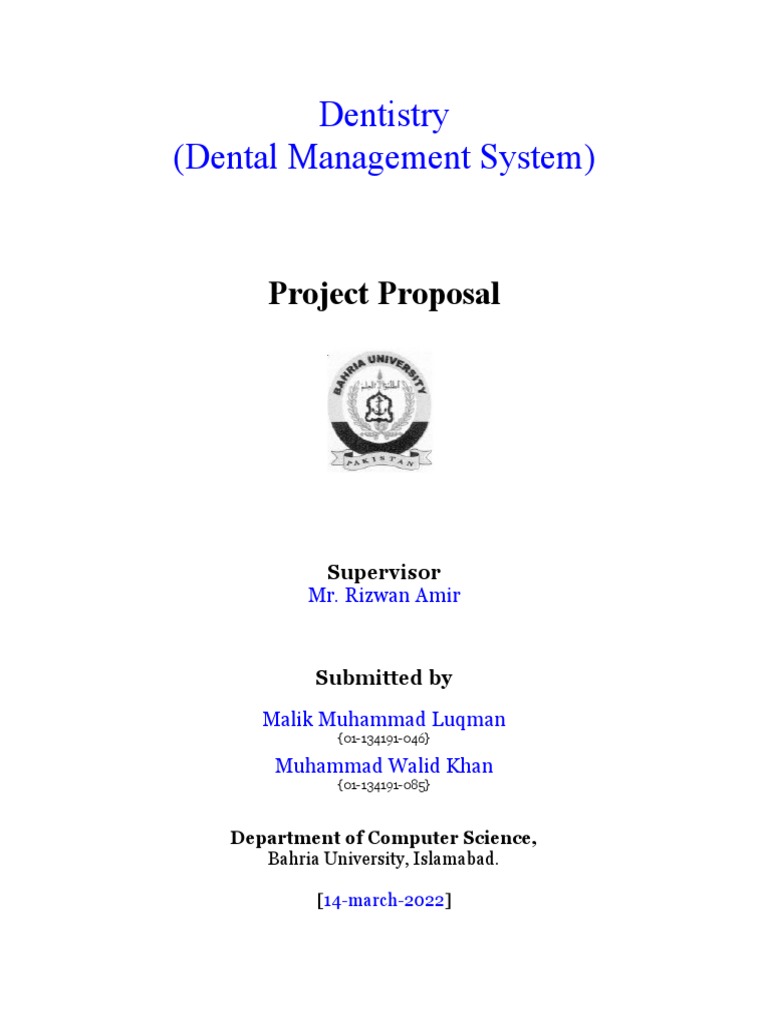 Dental Management System | PDF | Dentistry | Patient