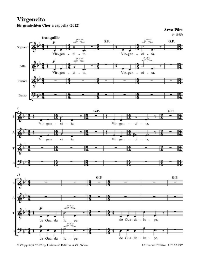 Qdoc - Tips Virgencita Arvo Part | PDF