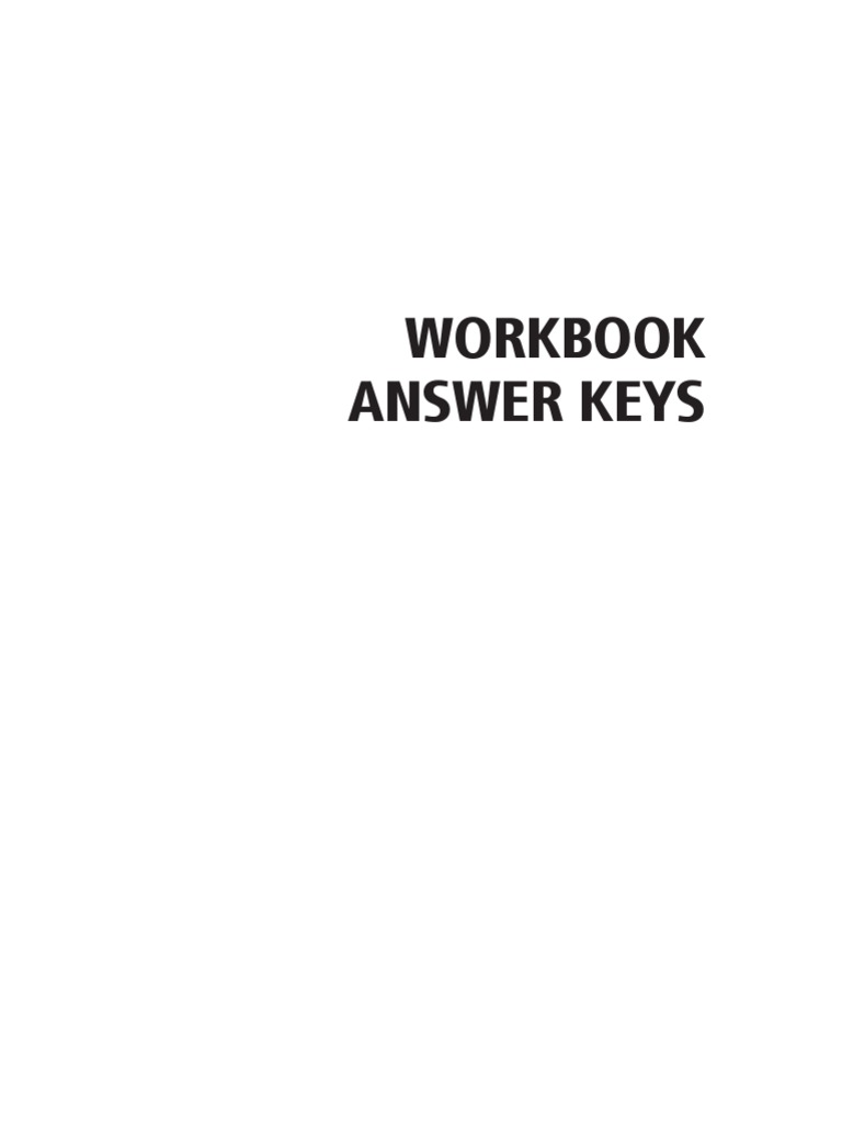 Workbook Answerkey | PDF