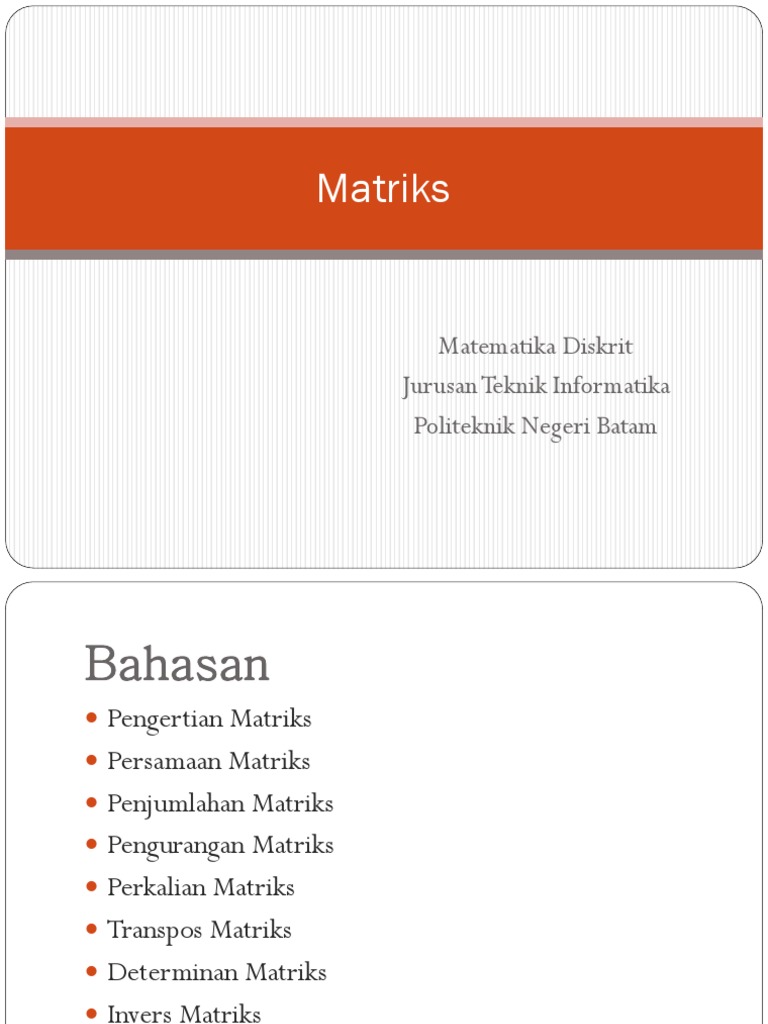 2 - Matriks | PDF