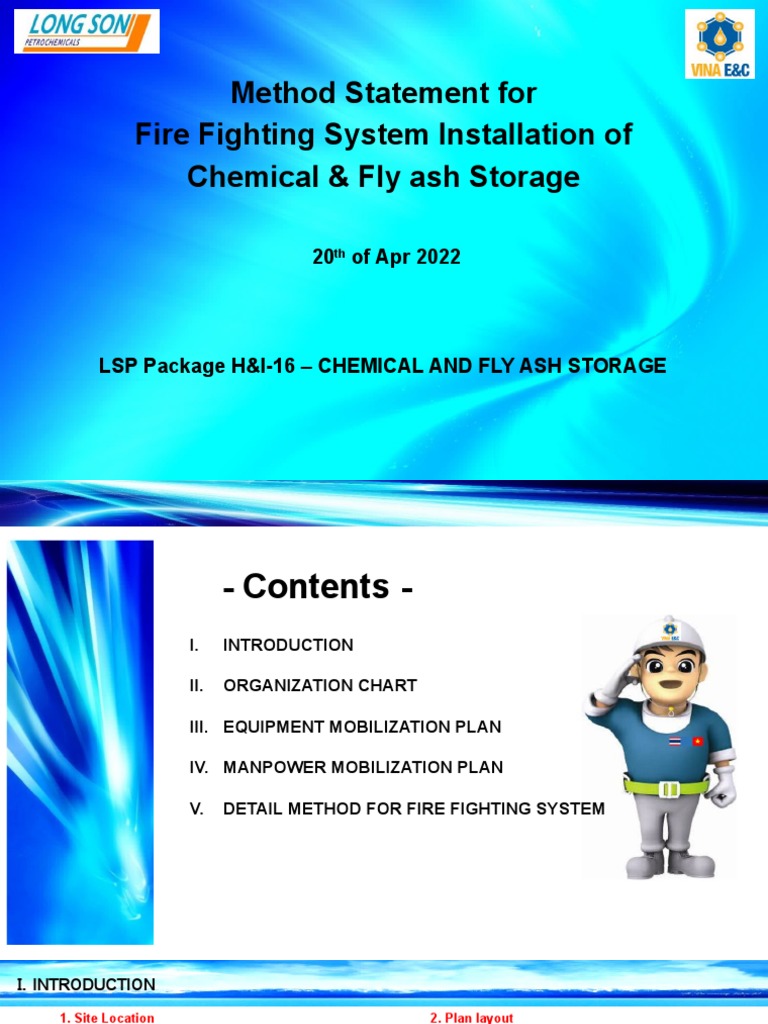 Presentation - Method Statement For Fire Fighting System 20.04.22 | Download Free PDF | Pipe ...