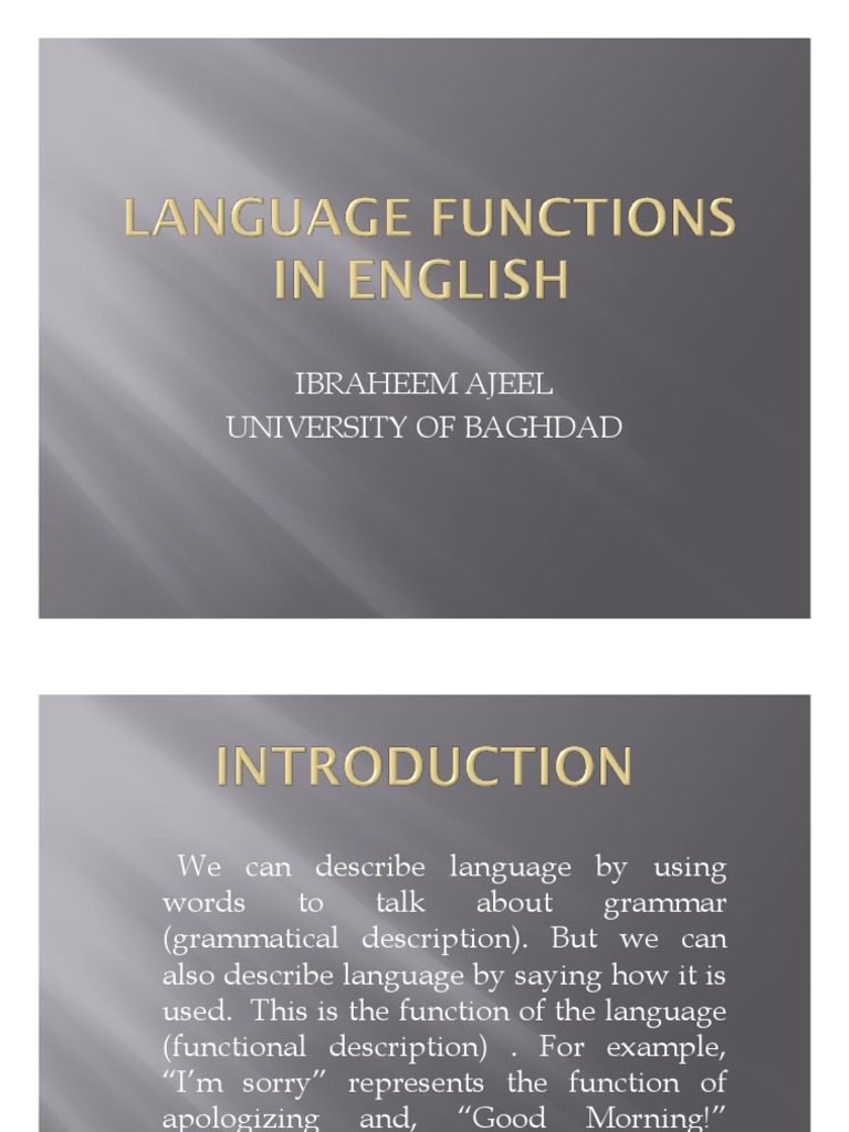 Functions of Language in Communication | PDF | Syntax | Linguistic ...