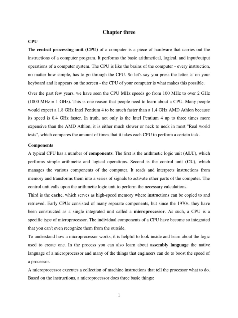 Mentenance Chapter 3 | PDF | Central Processing Unit | Computer Hardware