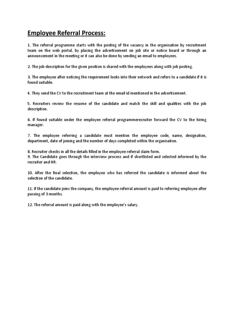 Employee Referral Program Guidelines | PDF | Recruitment | Employment
