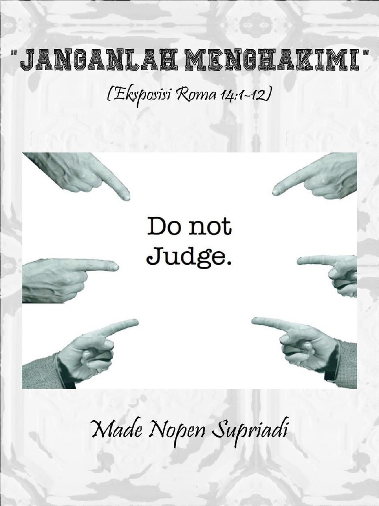 Larangan Menghakimi dalam Alkitab | PDF | Agama & Spiritualitas