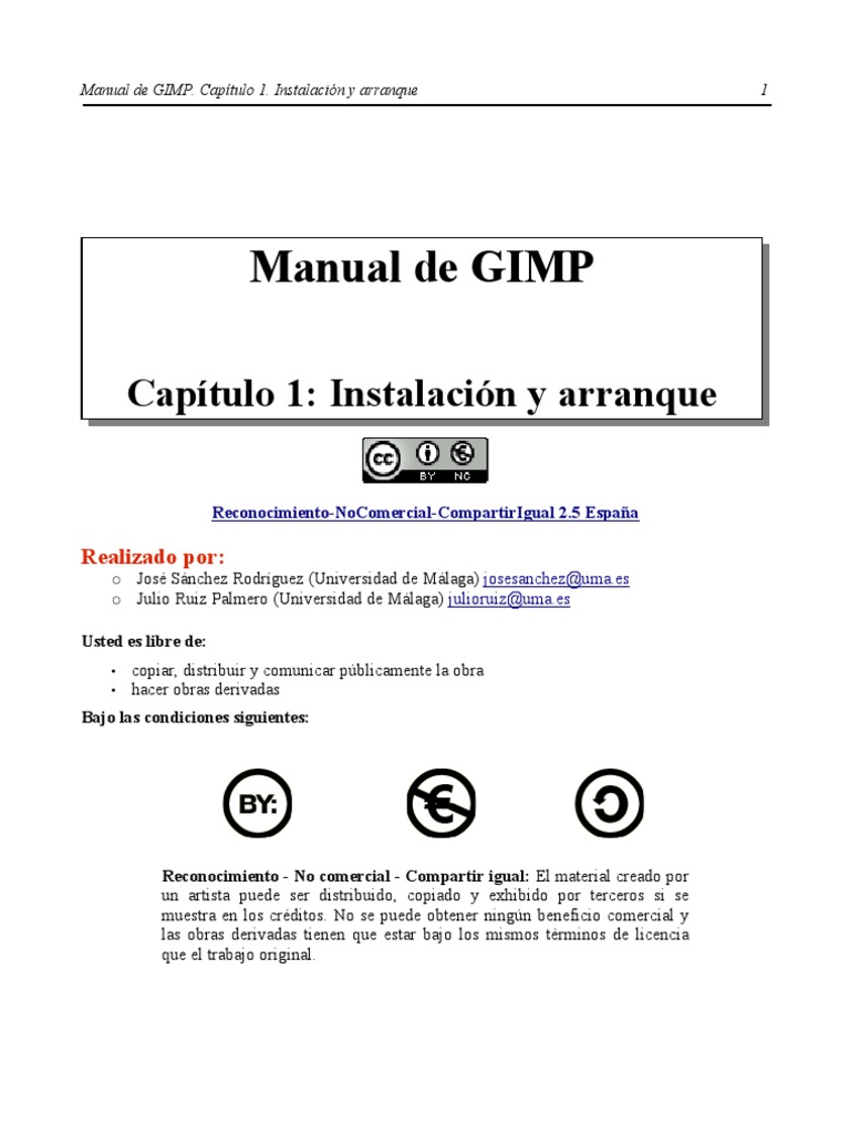 Ebook Manual de Gimp | PDF | Point and Click | Ventana (informática)