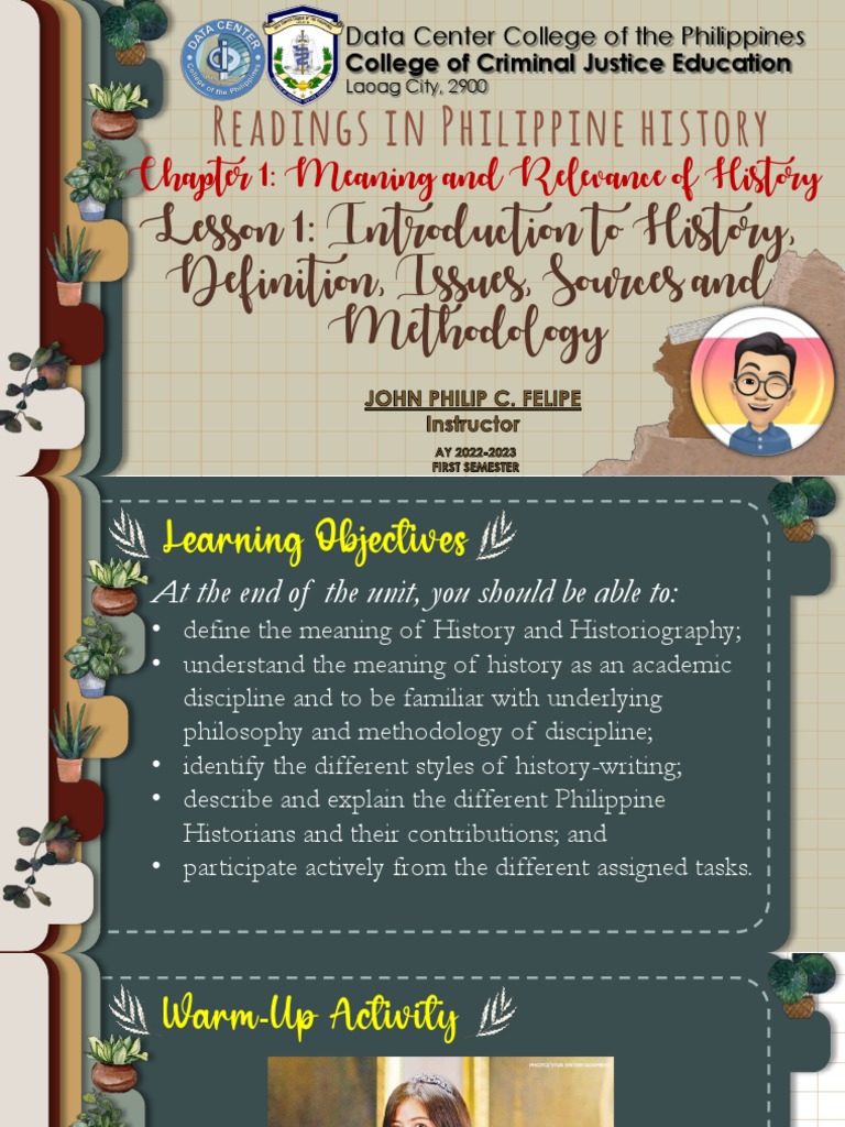 Lesson 1 Introduction To History, Definition, Issues, Sources and Methodology | PDF ...