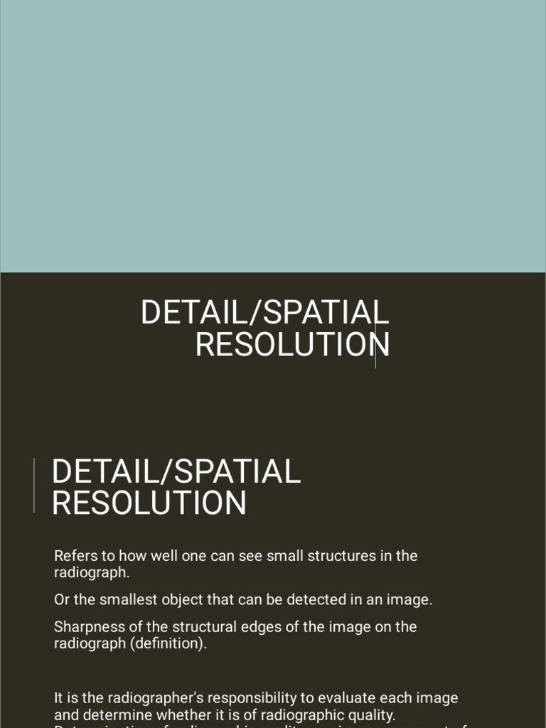 Radiographic Detail | PDF | Image Resolution | Radiography