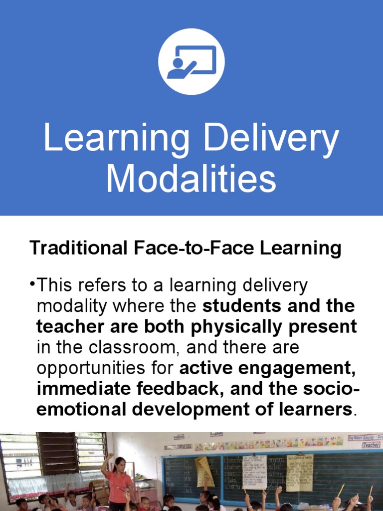 Learning Delivery Modalities | PDF