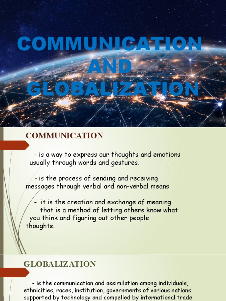 Communication in Globalization Context | PDF | Communication ...