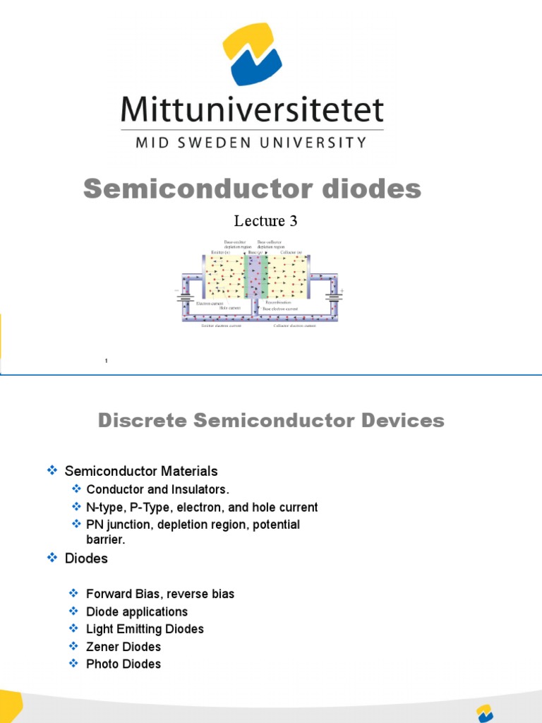 Semiconductor Diode | PDF | P–N Junction | Semiconductors