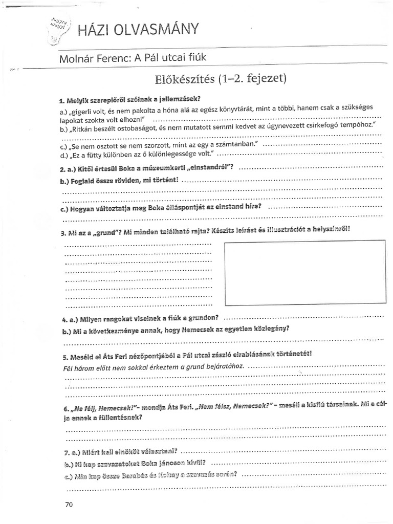 Pál Utcai Fiúk 1-2 Fejezet | PDF