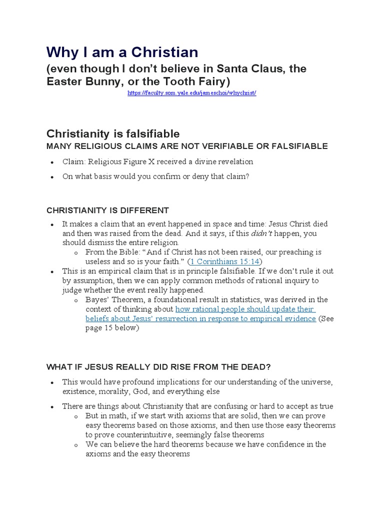 Why I Am A Christian | PDF | Jesus | Resurrection Of Jesus