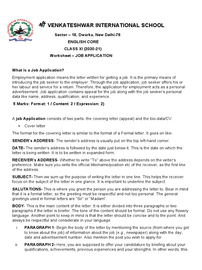 Revision Assignment-Job Application | PDF | Communication