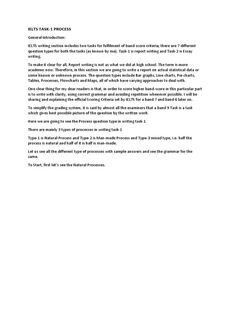 IELTS TASK-1 Process | PDF | Subject (Grammar) | Verb