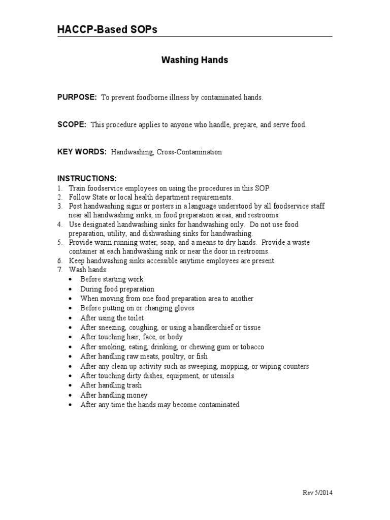 Washing-Hands SOP | PDF | Hand Washing | Public Health