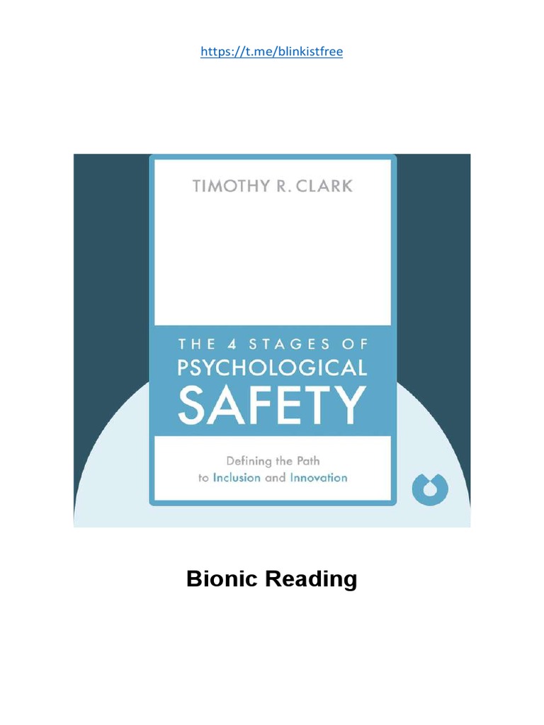 The 4 Stages of Psychological Safety by by Timothy R. Clark | PDF