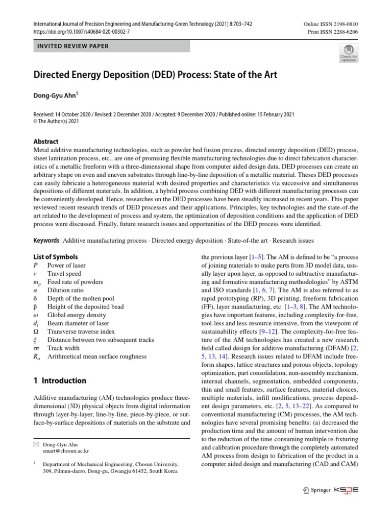 DED Manufacturing Process | PDF | 3 D Printing | Mechanical Engineering