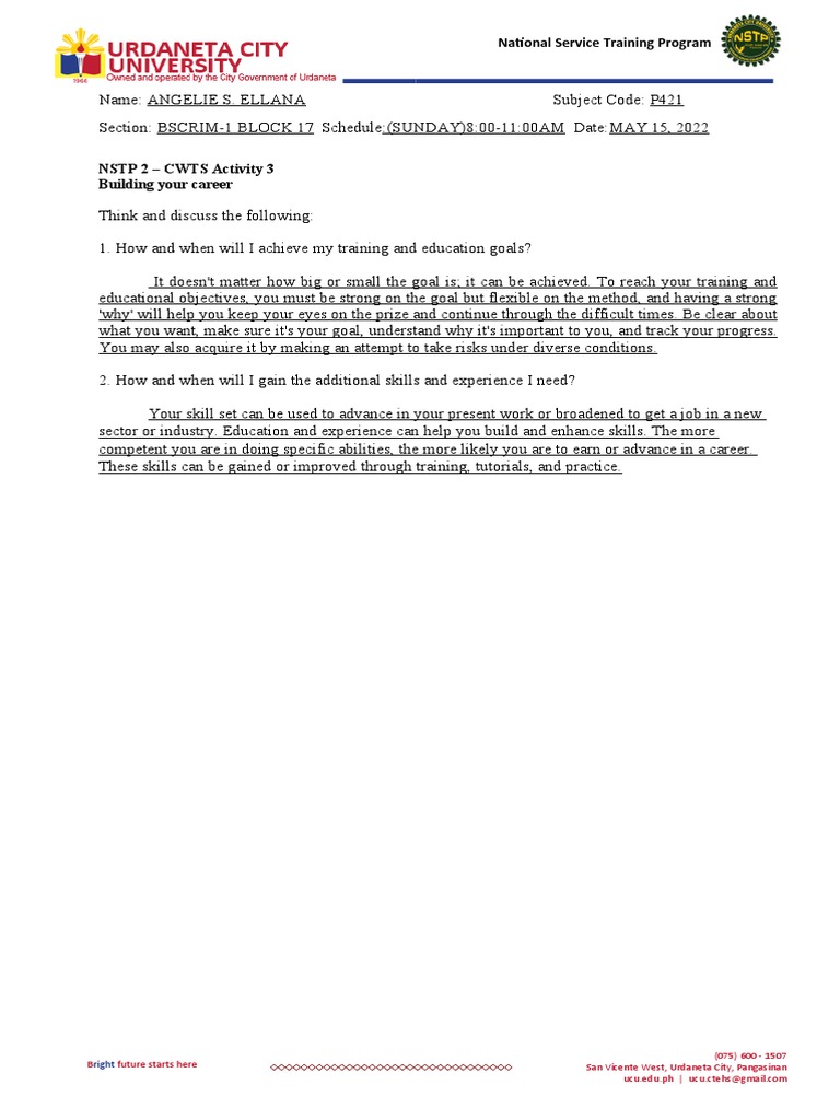 NSTP 2 Activity 3 | PDF