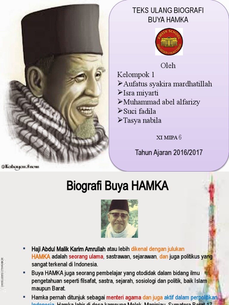 Biografi Singkat Buya HAMKA | PDF | Sejarah | Agama & Spiritualitas