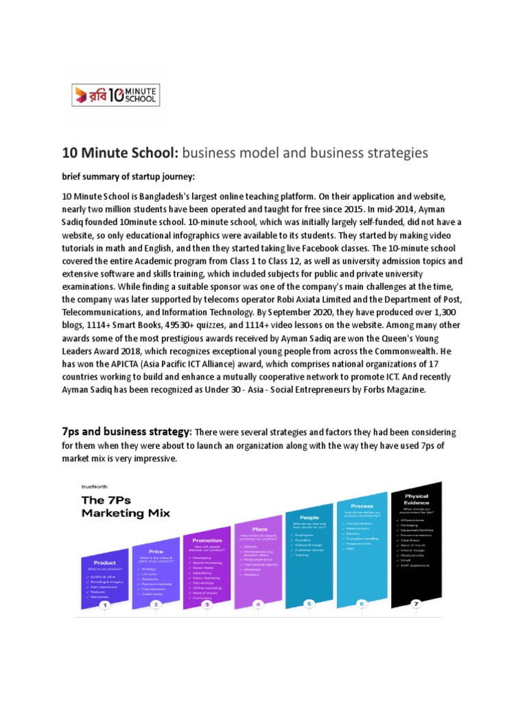 10 Minute School Business Strategies | PDF | Educational Technology ...