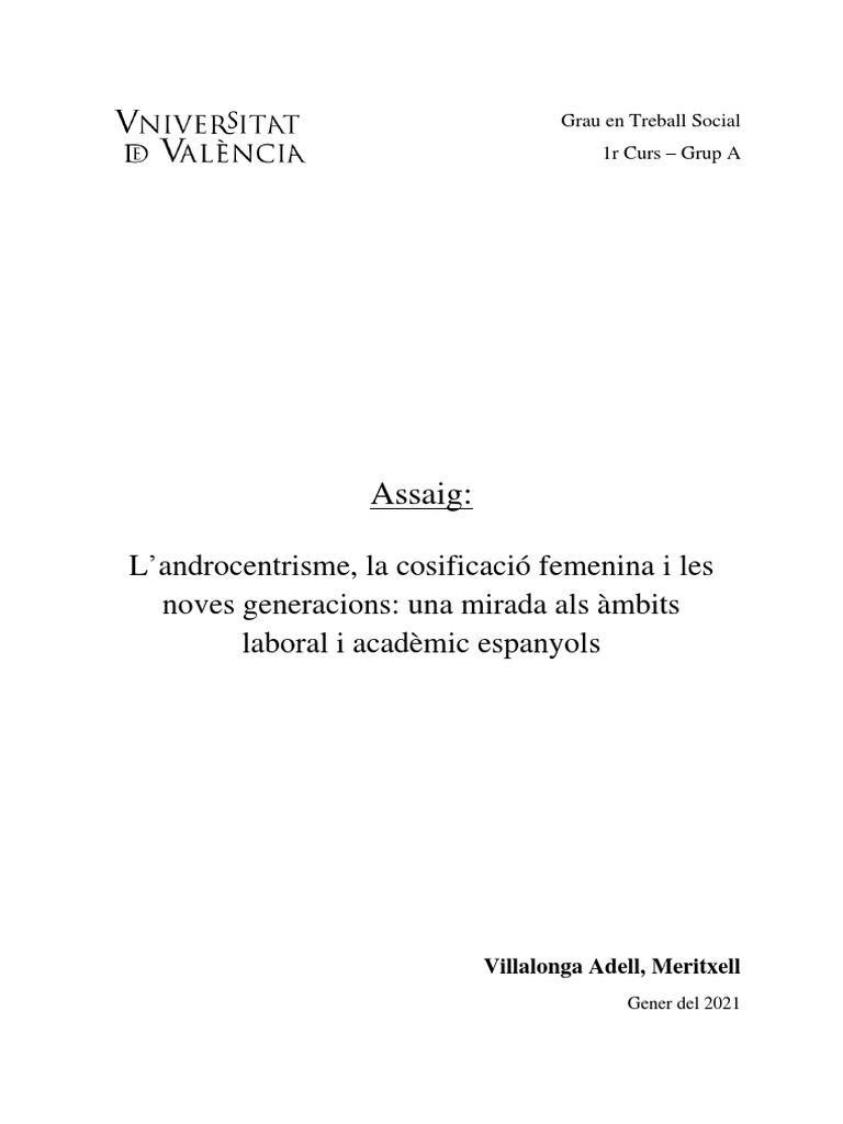 CORR Gènere Assaig | PDF