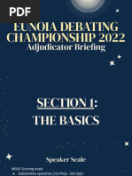 Adjudicator Debate Script and Guidelines | PDF | Communication | Cognition