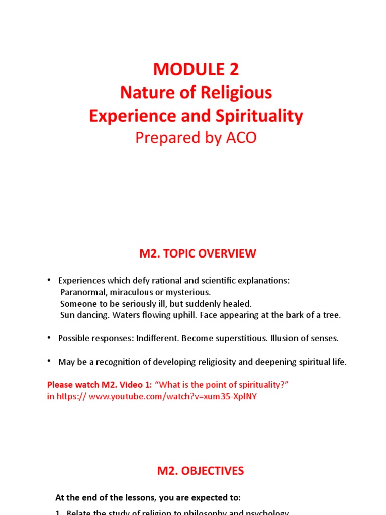 Religious Experience & Spirituality | PDF | Religion & Spirituality