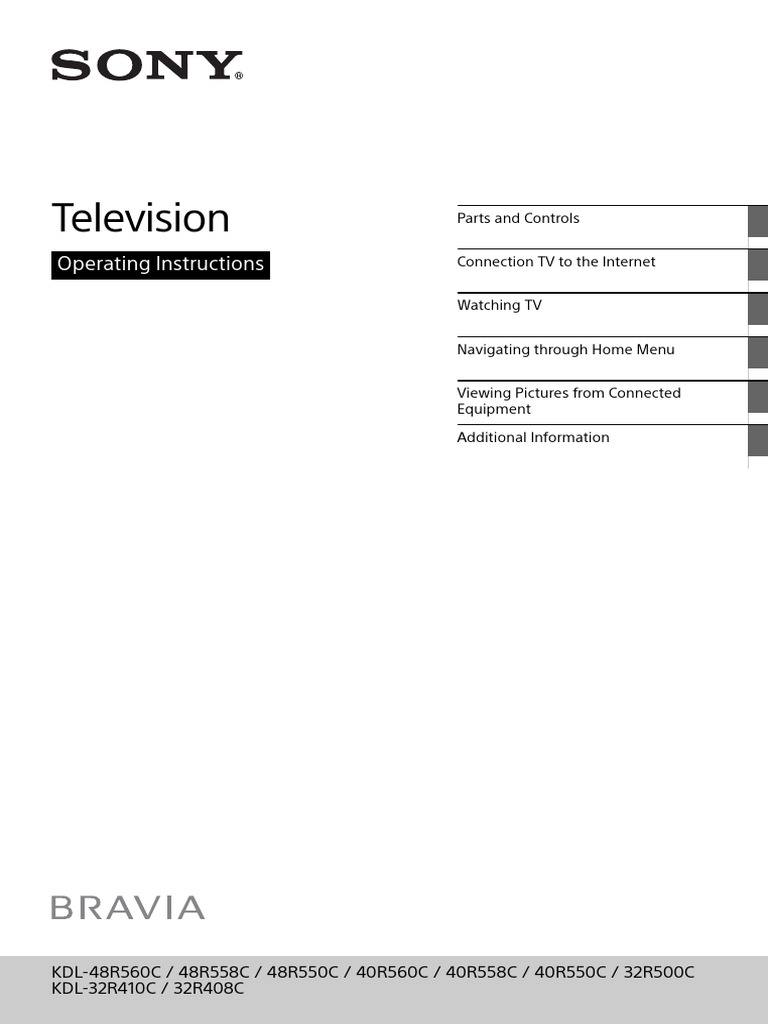 Sony TV KDL-40R560C | PDF | Electronic Waste | Ac Power Plugs And Sockets