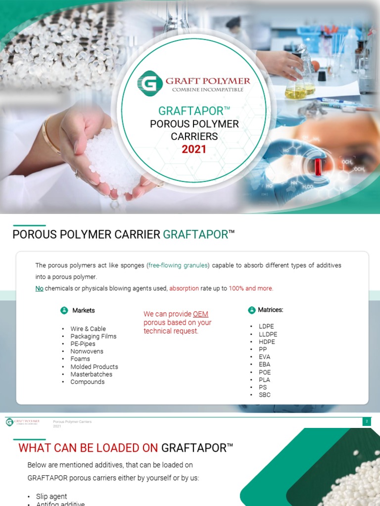 Porous Carriers 2021 BROCHURE 1 | PDF | Polyethylene | Polymers