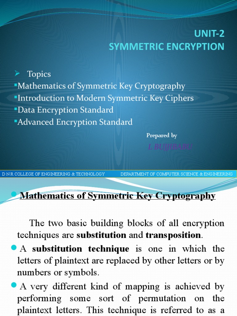 CNS Unit-Ii | PDF | Cryptography | Cipher CNS Unit-Ii | PDF | Cryptography | Cipher