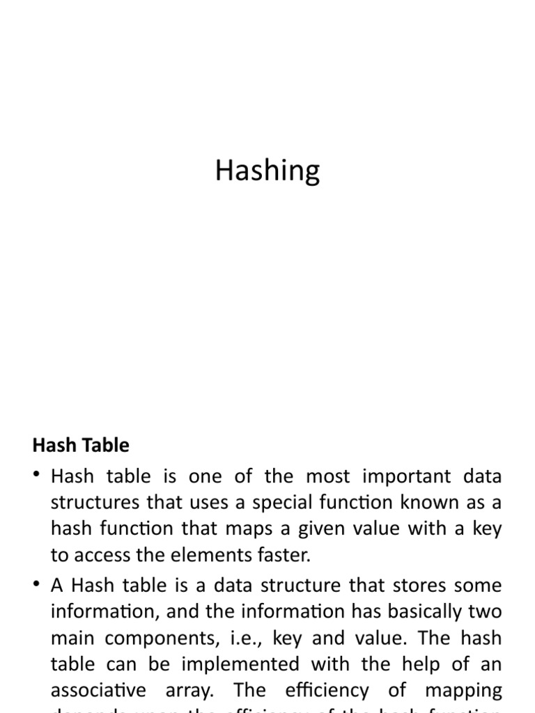 Hashing Pdf Computer Programming Algorithms And Data Structures 7595