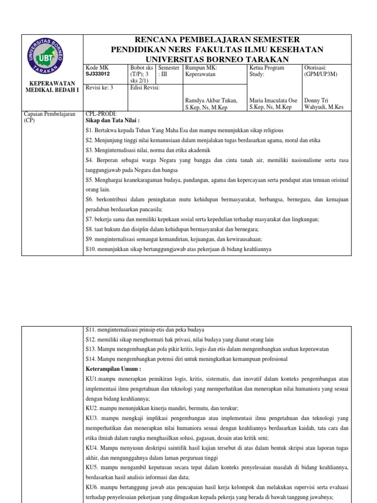Rps KMB 1 Ramdya 2022 Revisi | PDF