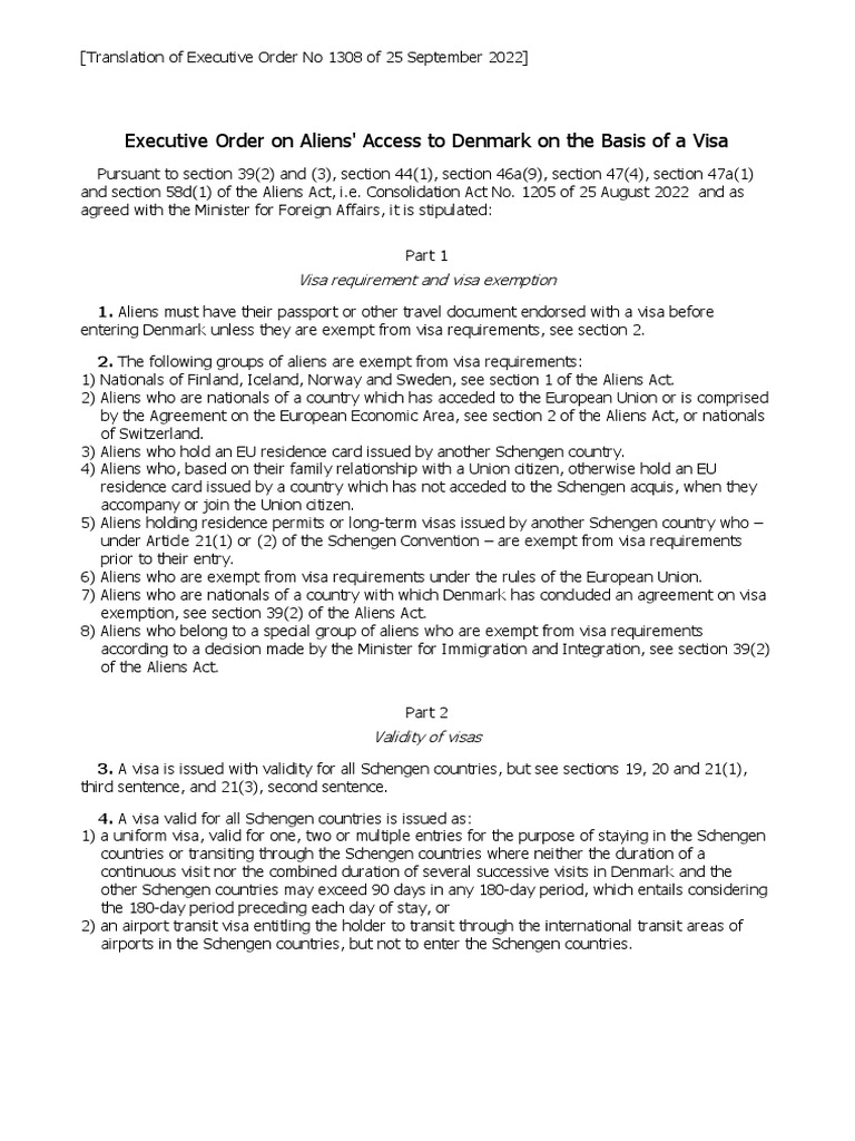 Visa Executive Order | PDF | Travel Visa | Passport